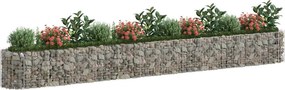 Gabionový vyvýšený záhon pozinkované železo 470 x 50 x 50 cm 152029
