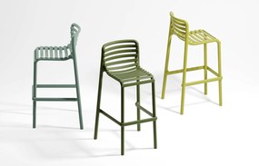 Nardi Plastová barová židle DOGA Odstín: Agave - Zelená
