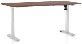Výškově nastavitelný stůl OfficeTech A, 160 x 80 cm - bílá podnož Barva: Černá