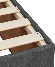 Rám postele bez matrace tmavě šedá 90 x 190 cm textil 3284798