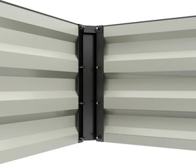 Obdélníková zahradní pěstební skříň Outsunny z oceli se bezpečnostním okrajem a otevřeným dnem, rozměry 150D x 70Š x 30V cm, černá
