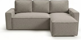 Rozkládací oboustranná sedací souprava do L SMART BOUCLE 232x143 cm, šedobéžová