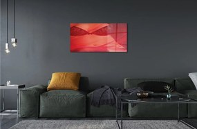 Obraz na skle Žena v červeném tylu 120x60 cm