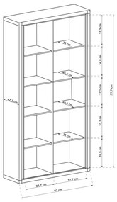 DALLAS s | regál D23 | 97 cm | sonoma