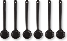 vtwonen Matt Black set 6 porcelánových lžiček, černý  (Čajové lžičky)