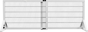 PawHut Bezpečnostní Bariera pro Psy, 2-panelová nastavitelná šířka ochranná bariéra 101-181D x 44Š x 67V cm, pro schody, dveře, chodby, z borovicového