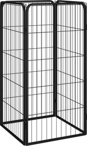 vidaXL Ohrádka pro psy 4 panely černá 50 x 100 cm práškovaná ocel [171793]