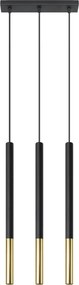Sollux Lighting Závěsné svítidlo MOZAICA 3L černé/zlaté