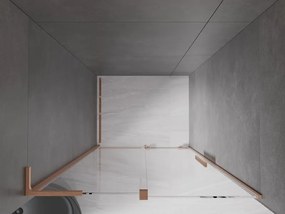 Mexen Velar L, posuvné sprchové dveře do otvoru 100 cm, 8mm čiré sklo, měděná matná, 871-100-003-01-65