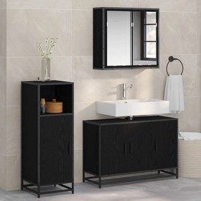 Sada koupelnového nábytku 3 ks Černý dub 90 x 33 x 60 cm 3402401