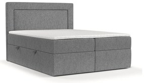 Šedá boxspring postel s úložným prostorem 200x200 cm Imagine – Maison de Rêve