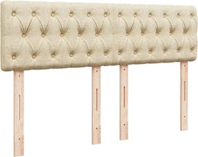 Box spring postel s matrací krémová 140x200 cm textil 3287103