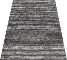 DY Šedohnědý koberec s pruhovaným vzorem Panamero 23 Rozměr: 60x100 cm