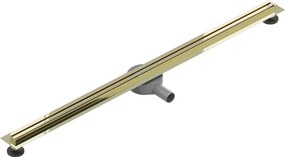 Mexen Flat 360° Slim otočný liniový odtok 130 cm, zlatý - 1541130