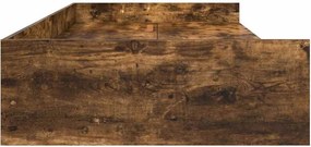 Rám postele s čelo Kouřový dub 80 x 200 cm Kompozitní dřevo 3335241