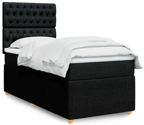 Box spring postel s matrací černá 80 x 200 cm textil 3291892