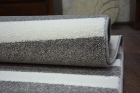 Kusový koberec SKETCH WILLIAM šedý/bílý - pruhovaný