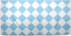 Sablio Ručník Bílomodré kosočtverce - 50x100 cm