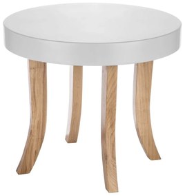 Dětský kulatý stůl dřevěné nožičky - Drevo, 37 47 cm