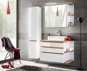 Koupelnová skříňka PLATINUM bílá, zrcadlo