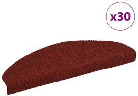 Schodové rohože samolepicí 30 ks 65 x 21 x 4 cm vínově červené půlkulaté velké 3365659