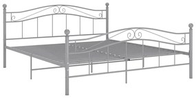 Rám postele šedý kov 140 x 200 cm