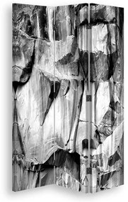 Ozdobný paraván, Extravagantní šedá - 110x170 cm, třídílný, klasický paraván