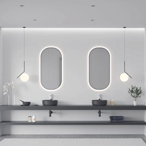 Laveo Desna, keramické umyvadlo na desku 360x360x120 mm, černá matná, LAV-VUD_B236