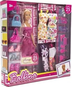 TEDDIES Panenka modelka s oblečením a doplňky 30 cm / Plast / 25+ dopl