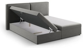 Šedá boxspring postel s úložným prostorem 160x200 cm Arendal – Cosmopolitan Design
