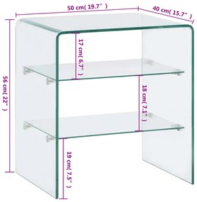 vidaXL Marketos Konferenční stolek 50 x 40 x 56 cm tvrzené sklo