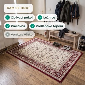 Angel Carpet, Kusový koberec Sultan 21 Red, 160x230, červená, kancelář