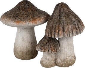Béžovo-hnědá keramická dekorace houby Mushroom - 10*8*13 cm