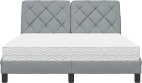 Postel s matrací světle šedá 120 x 200 cm textil 3310727