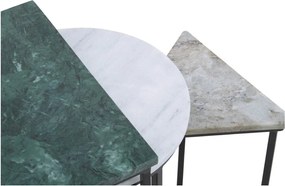 Odkládací stolky v sadě 3 ks s mramorovou deskou 40x40 cm Mandoli – Premier Housewares