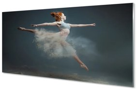 Obraz na skle balerína kouř 125x50 cm