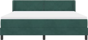 Postel s boxspringem s čelo Tmavě zelená 200 x 180 cm samet 3341537