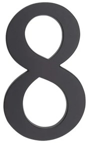 PSG 64.158 - hliníková 3D číslice 8, číslo na dům, výška 190 mm, černá