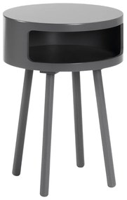 OnaDnes -20% Šedý lakovaný odkládací stolek Kave Home Kurb 40 cm