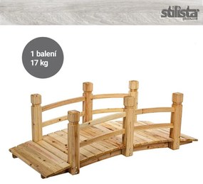Zahradní dřevěný můstek 150 x 67 x 55 cm, nosnost 150 kg