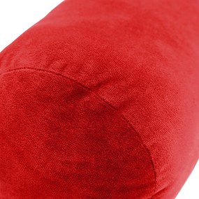 SCANquilt polštářek - válec VELVET červená 15 x 40 cm