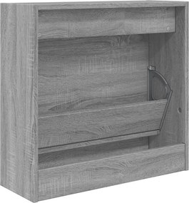 botník, výklopný, kompozitní dřevo, 57x60x21 cm, šedá sonoma, Dekorino BB20260034
