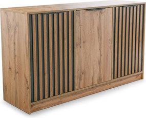 STO Komoda BALI LUX D3, 138 cm Dub Votan/Černá