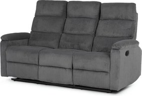 Sedací souprava, polohovací, šedá, manšestrová látka, ASD-C5981 GREY6