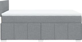 Box spring postel s matrací světle šedá 120x190 cm textil 3289307