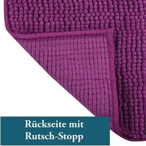 MSV CHENILLE koupelnová předložka 60 x 90 cm fialová / polyester / pro