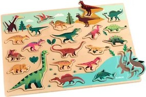DJECO Dřevěná vkládačka Dino / Vkládačka / Dřevo