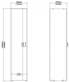 Šatní skříň Sid 40 x 42 x 176 cm, bílá