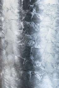 Luxusní květináč SOLERIO, sklolaminát, výška 100 cm, stříbrný lesk