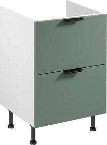 SORENTO jv | dolní skříňka D60IN se zásuvkami na indukční desku | 60 cm | bílá/zelená